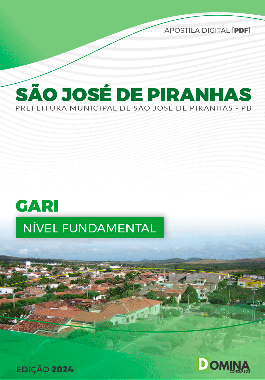 Apostila Gari São José de Piranhas PB 2024 - Domina Concursos